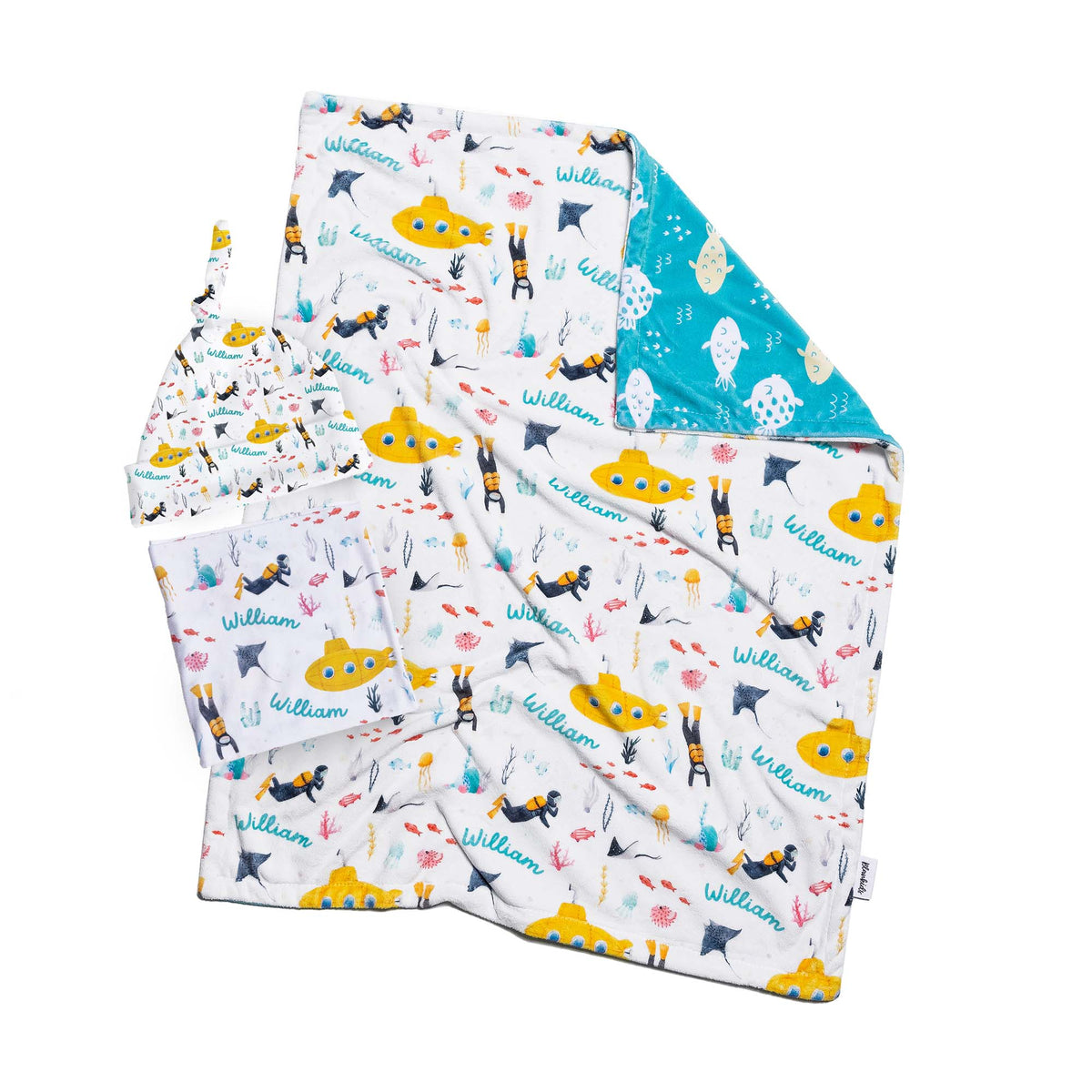 Personalised Baby Bundle - Under the Sea - Blankids